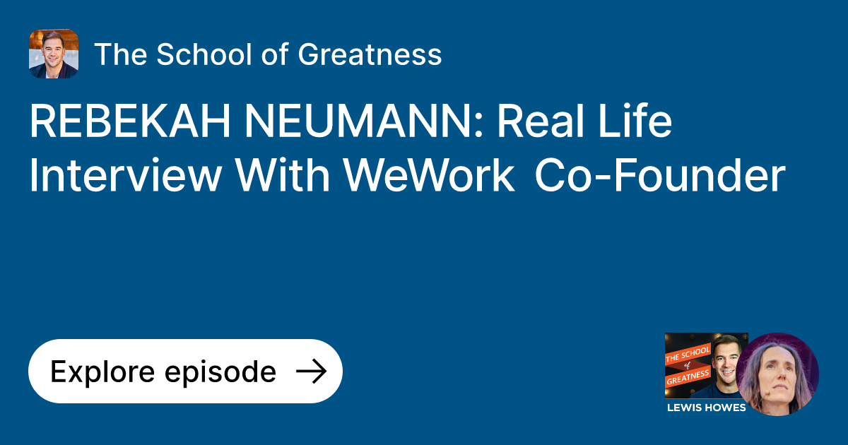 Episode: REBEKAH NEUMANN: Real Life Interview With WeWork Co-Founder ...