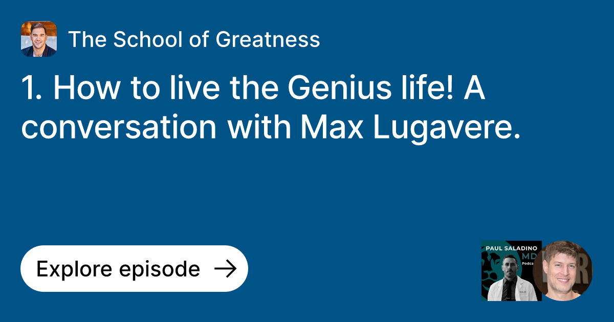 Episode: 1. How to live the Genius life! A conversation with Max ...